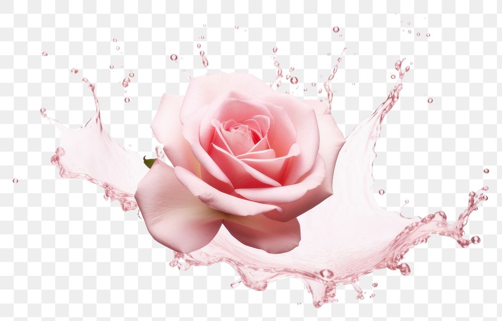 PNG Pink rose splash water | Free PNG - rawpixel