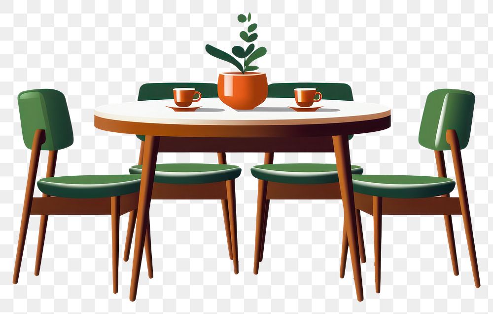 PNG Dining set architecture furniture | Free PNG - rawpixel