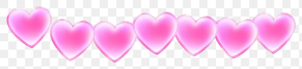 PNG Glowing pink hearts sequence | Free PNG - rawpixel