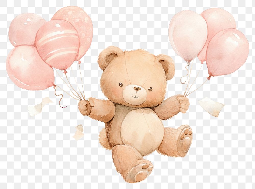 PNG Cute teddy bear balloons | Free PNG - rawpixel