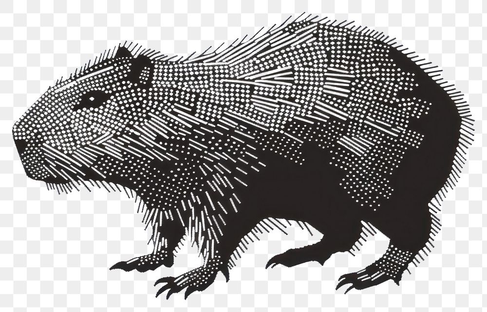 PNG Stylized geometric rodent silhouette | Free PNG - rawpixel