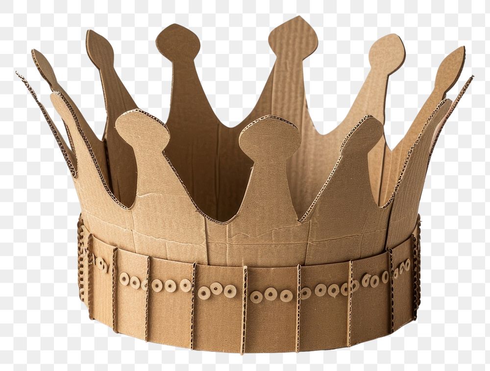 Cardboard crown craft element | Free PNG - rawpixel