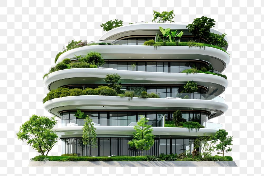 Modern eco-friendly building design | Free PNG - rawpixel
