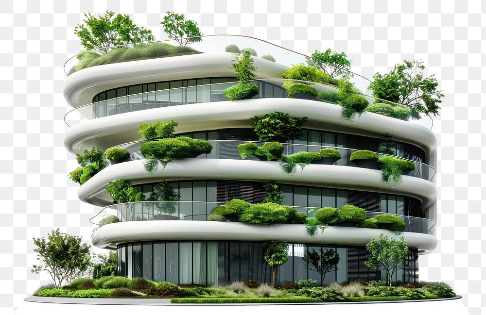 Modern eco-friendly architectural design | Free PNG - rawpixel