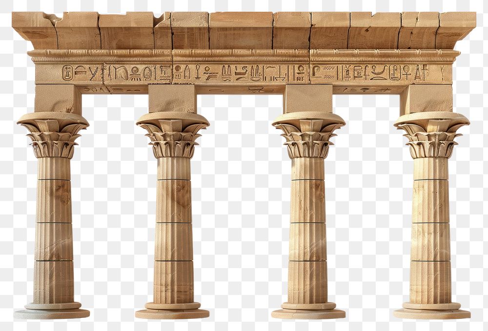 Ancient Egyptian temple columns | Free PNG - rawpixel