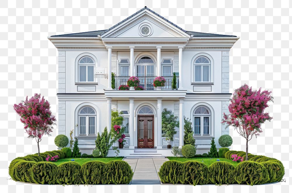 Elegant classical mansion exterior | Free PNG - rawpixel