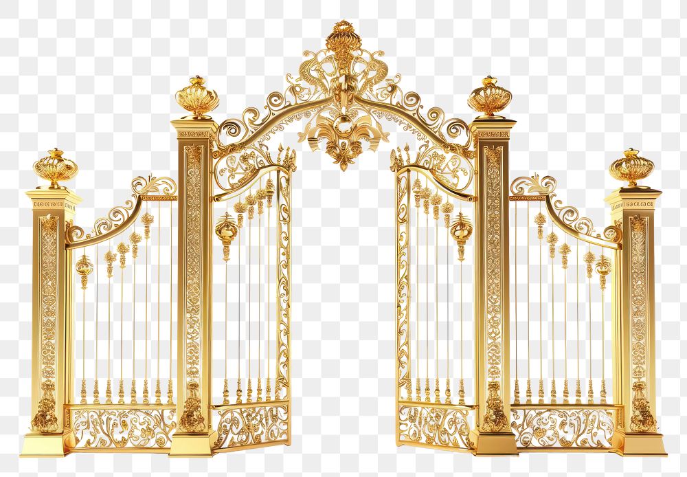 PNG Shiny Gold gate. | Premium PNG - rawpixel