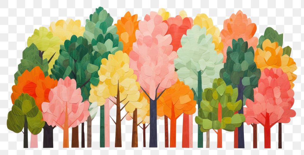 PNG Colorful autumn forest illustration | Premium PNG - rawpixel