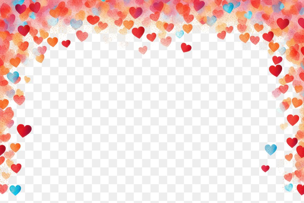 PNG Colorful heart border illustration | Free PNG - rawpixel