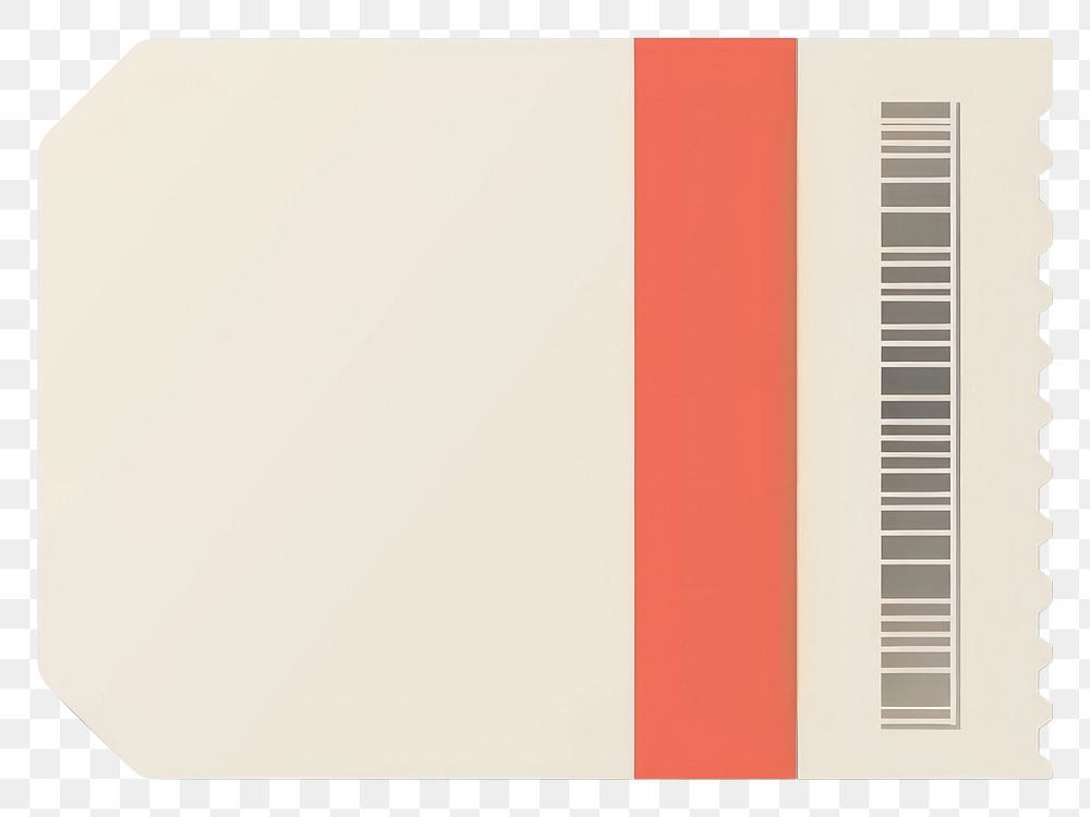 PNG Minimalist ticket with barcode | Free PNG - rawpixel