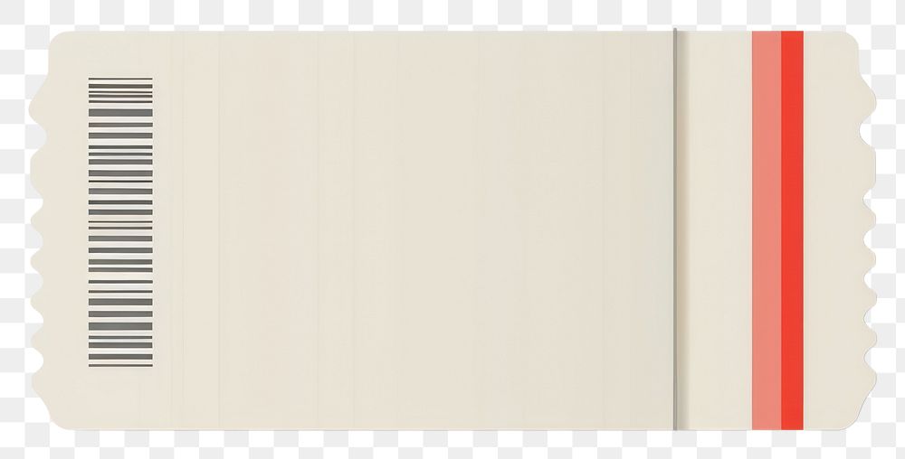 PNG Blank ticket with barcode | Free PNG - rawpixel