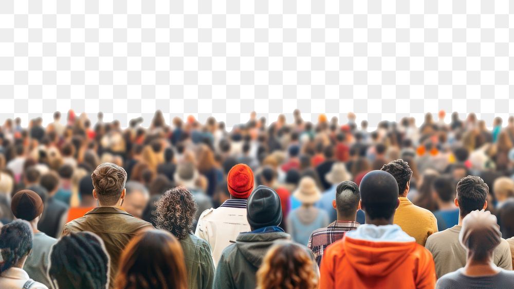 PNG Diverse crowd gathering outdoors | Premium PNG - rawpixel