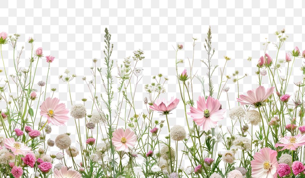 Spring floral border design | Free PNG - rawpixel