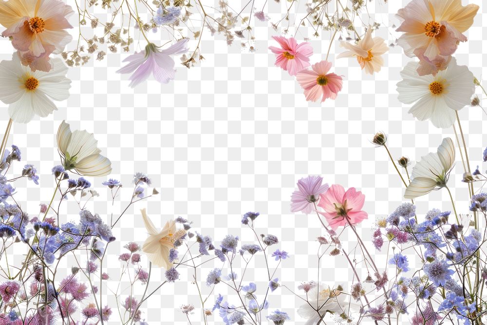 Delicate floral frame design | Free PNG - rawpixel