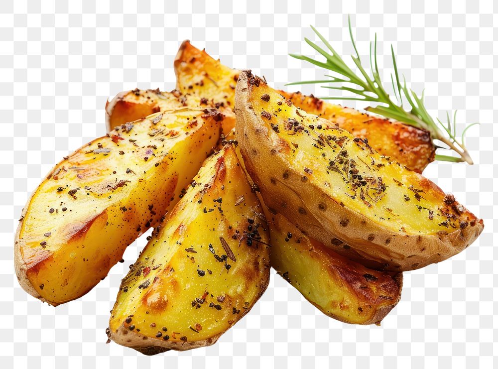 PNG Crispy herb-seasoned potato wedges | Free PNG - rawpixel