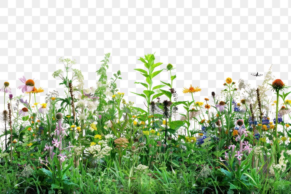 PNG Vibrant wildflowers full bloom | Free PNG - rawpixel