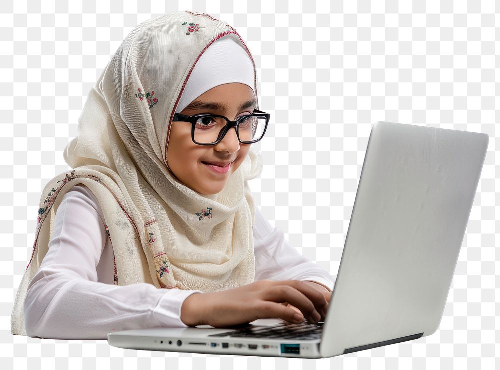 Student Girl Using Computer PNG Images | Free Photos, PNG Stickers ...