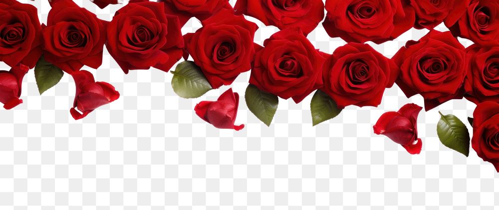 PNG Red rose border flower | Premium PNG - rawpixel