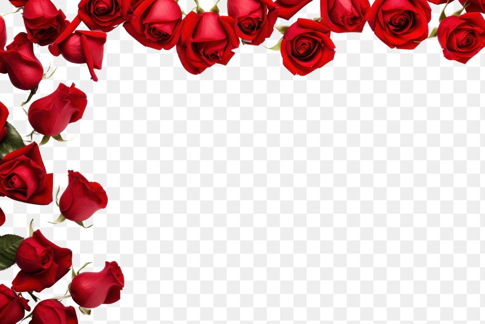 PNG Red rose border flower | Premium PNG - rawpixel