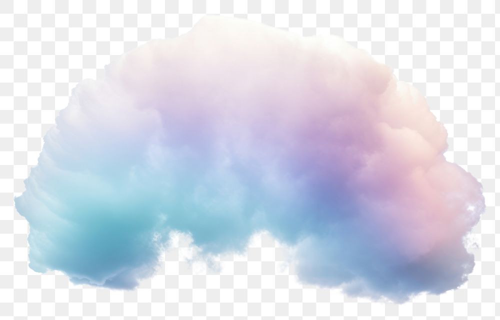 Colorful fluffy cloud illustration | Free PNG - rawpixel