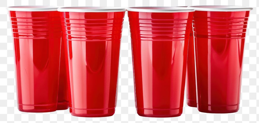 Red plastic party cups pack | Free PNG - rawpixel