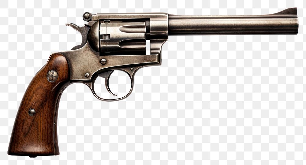 PNG Vintage revolver wooden grip | Premium PNG - rawpixel