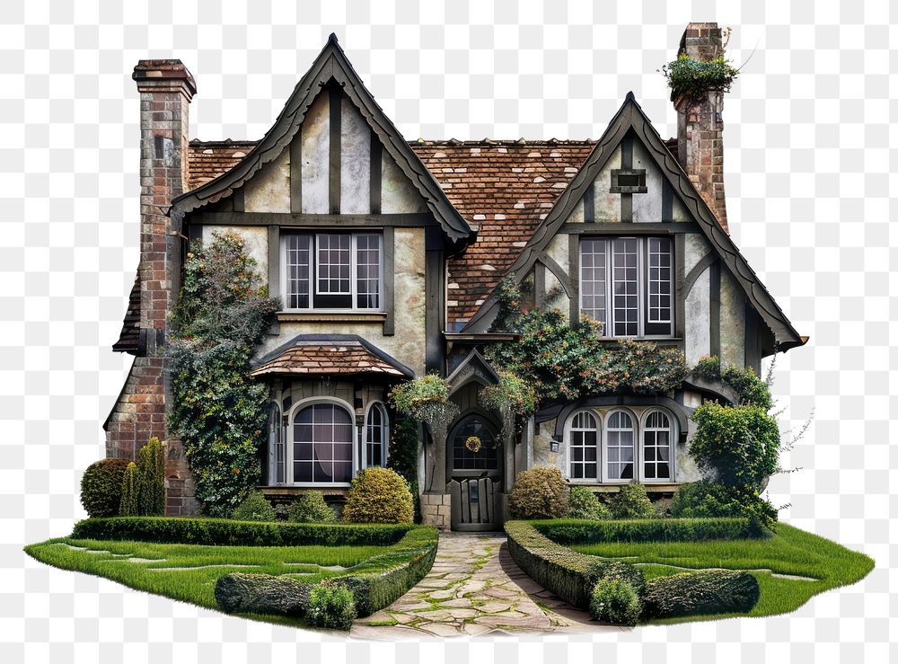 PNG Charming vintage cottage illustration | Premium PNG - rawpixel