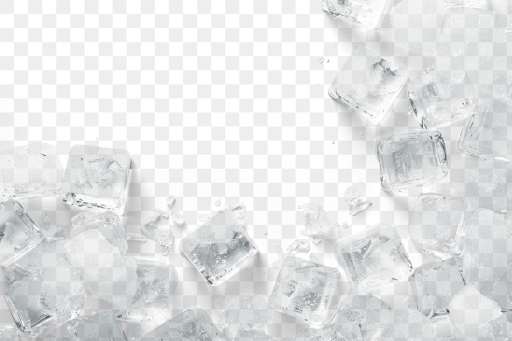 PNG Scattered ice cubes melting | Premium PNG - rawpixel