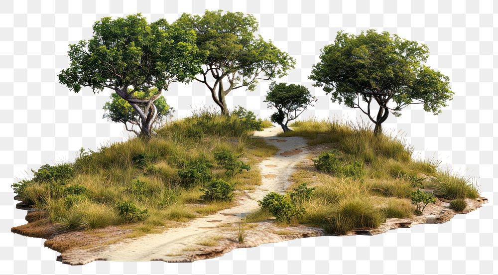 PNG Serene natural landscape trees | Free PNG - rawpixel