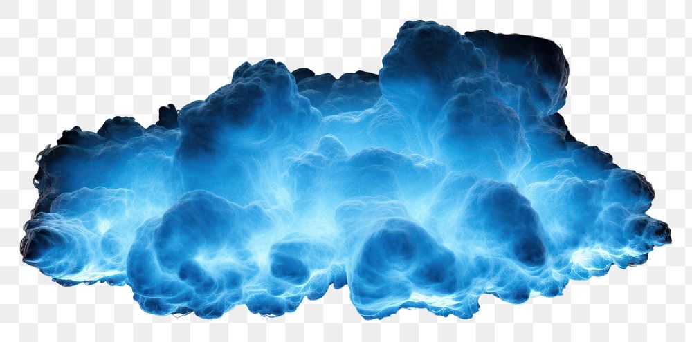 PNG Glowing blue cloud illustration | Premium PNG - rawpixel