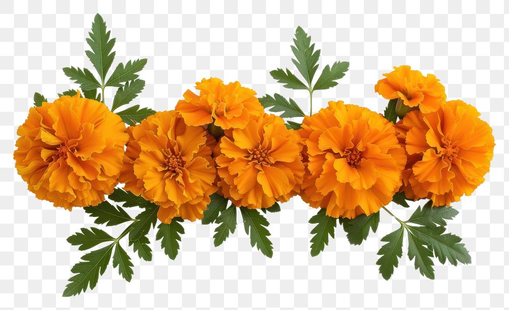 PNG Vibrant marigold flowers arrangement | Free PNG - rawpixel