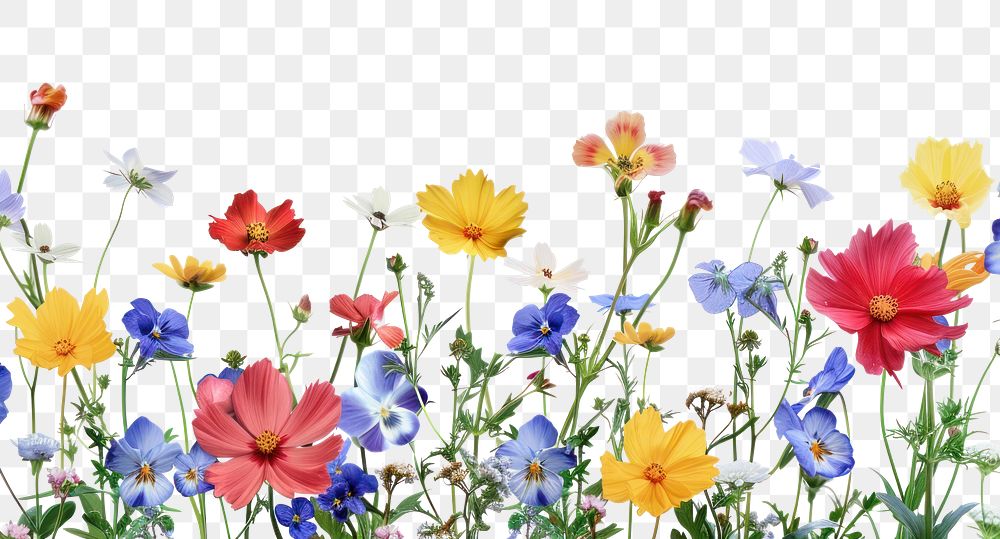PNG Colorful spring flowers bloom | Free PNG - rawpixel