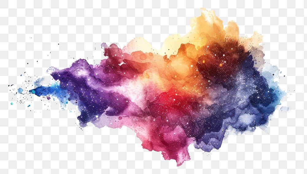 PNG Vibrant cosmic watercolor splash | Free PNG - rawpixel