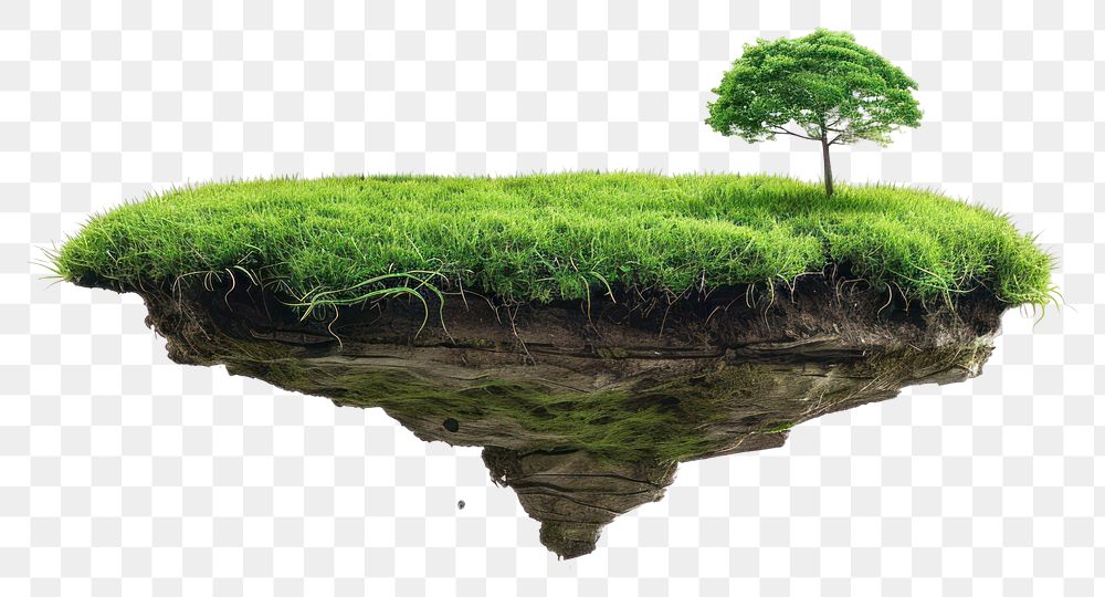PNG Floating island lush tree | Premium PNG - rawpixel