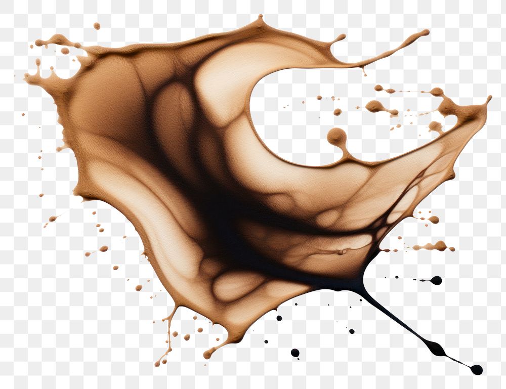 Abstract brown paint splash | Free PNG - rawpixel
