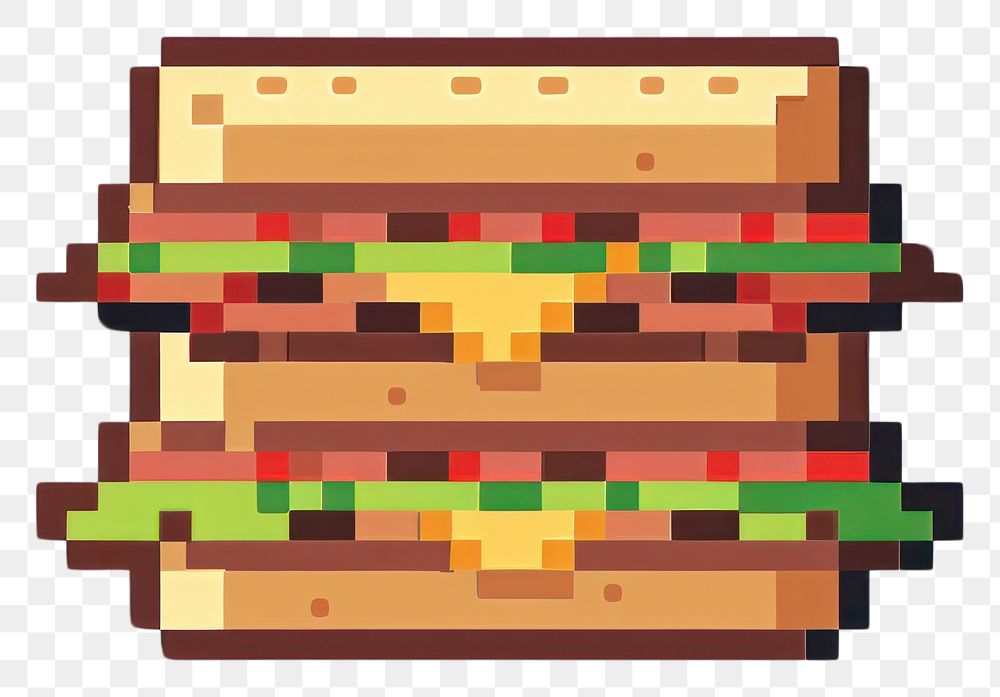 PNG Pixelated sandwich vibrant layers. | Free PNG - rawpixel