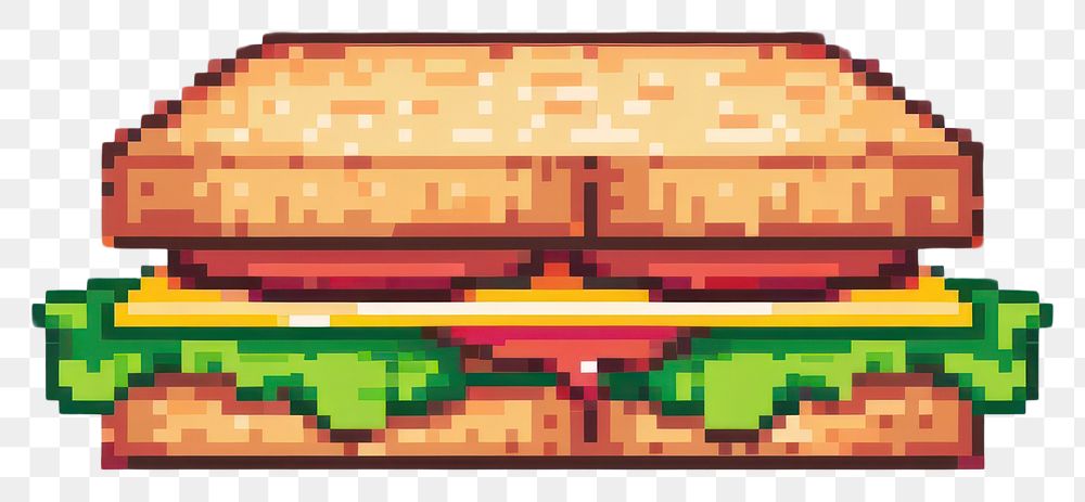 PNG Pixelated sandwich fresh ingredients | Free PNG - rawpixel