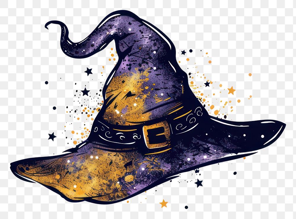 PNG Whimsical witch hat illustration | Premium PNG - rawpixel