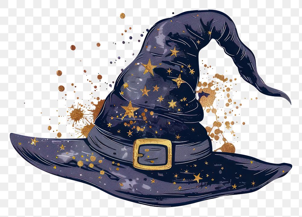 PNG Whimsical wizard hat illustration | Free PNG - rawpixel