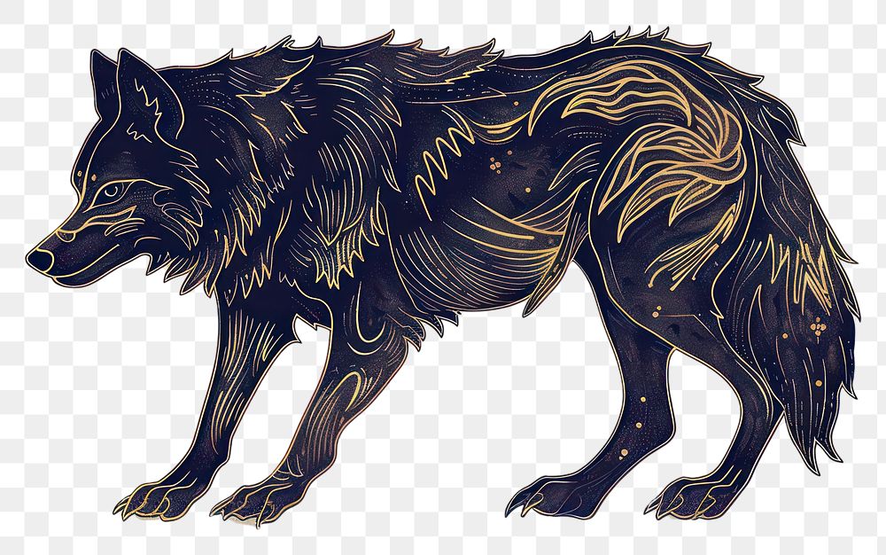 PNG Mystical wolf illustration intricate | Free PNG - rawpixel