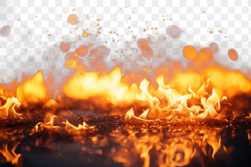 PNG Vivid fiery flames sparks | Free PNG - rawpixel