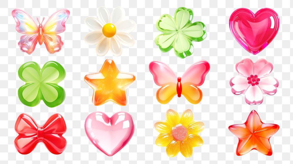 PNG 3D jelly shape set | Free PNG - rawpixel