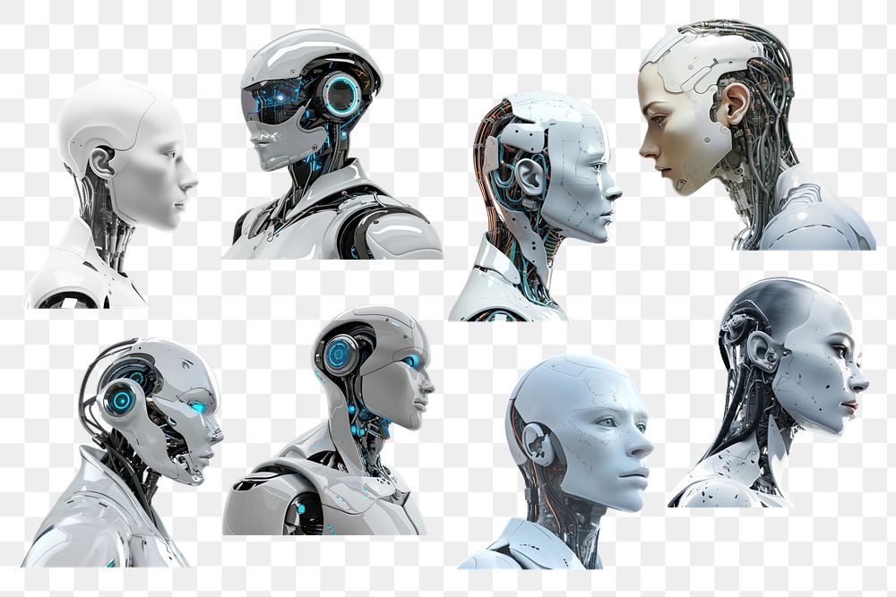 PNG humanoid robot element set, | Premium PNG - rawpixel