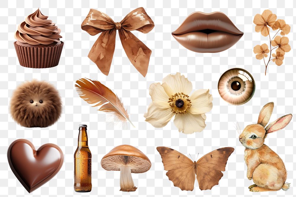 PNG brown aesthetic design element | Free PNG - rawpixel