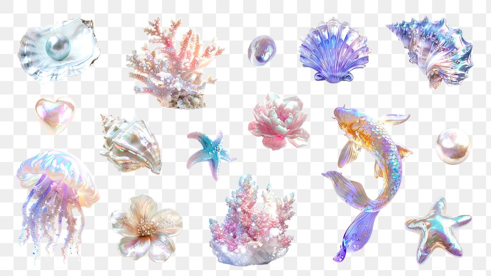 PNG aesthetic iridescent mermaidcore design | Premium PNG - rawpixel