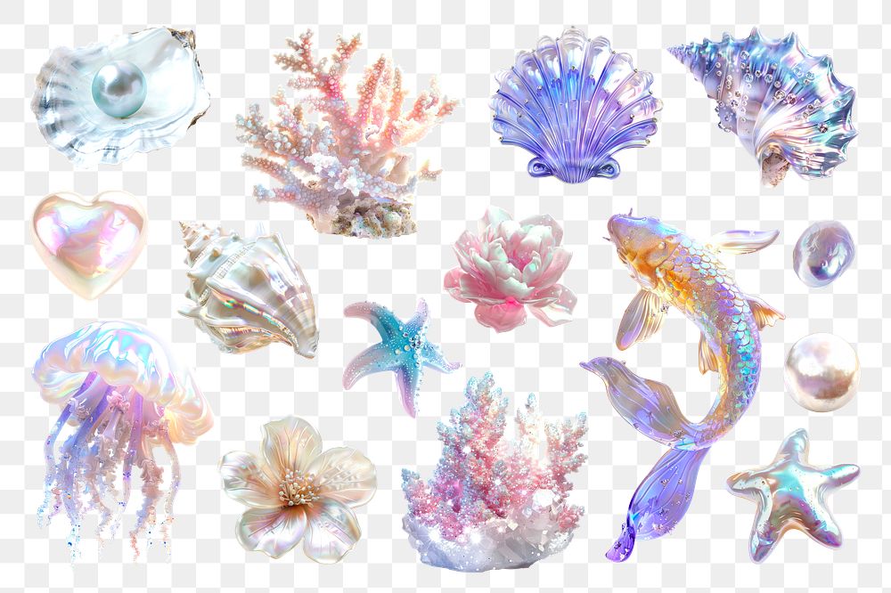 PNG aesthetic iridescent mermaidcore design | Free PNG - rawpixel