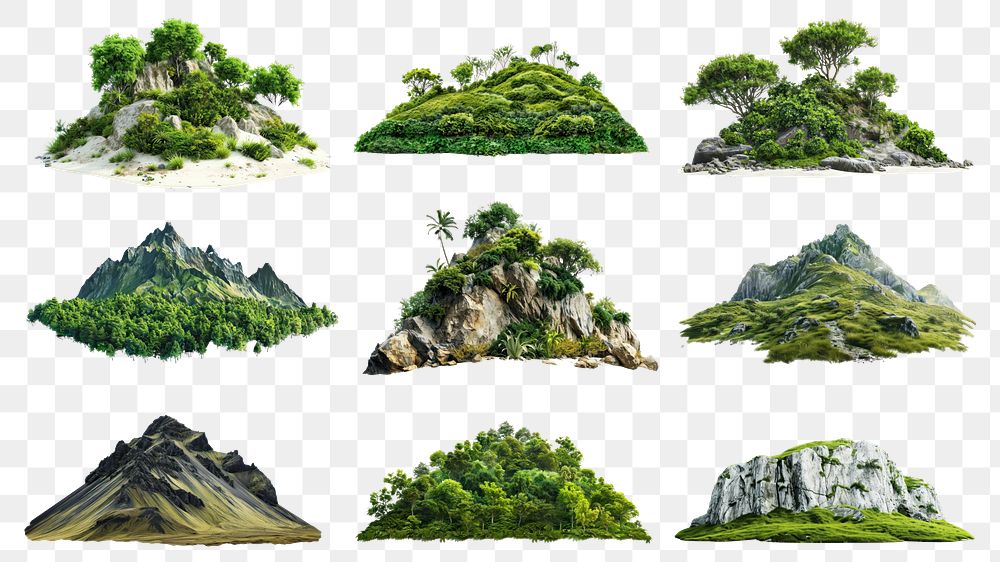PNG nature mountain design element | Free PNG - rawpixel