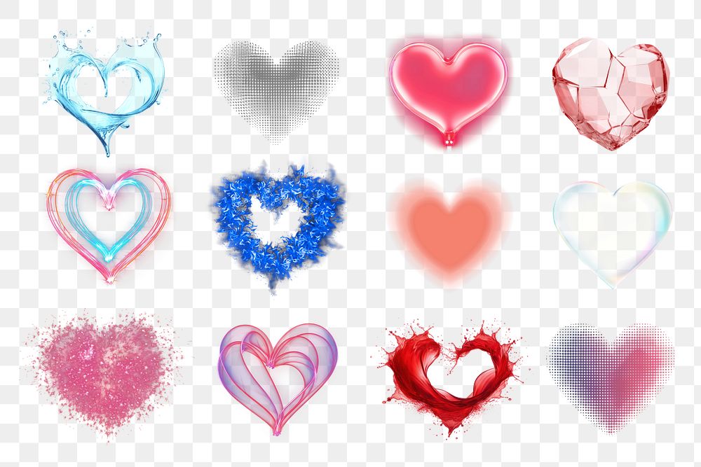 PNG heart overlay effect design | Free PNG - rawpixel