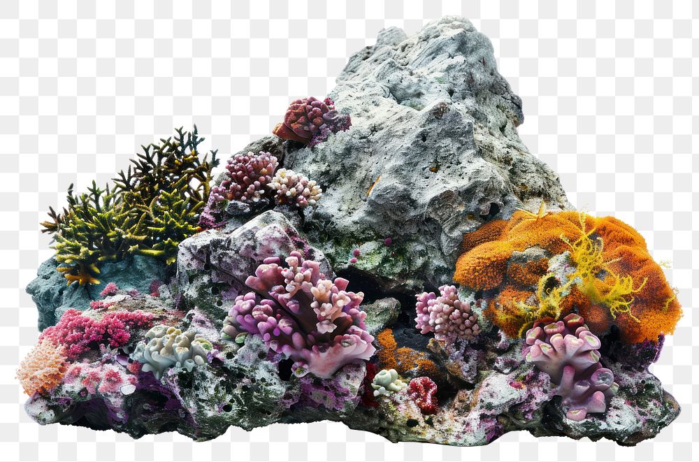 Colorful coral reef rocks | Free PNG - rawpixel