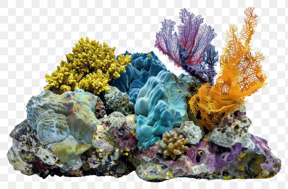 Colorful coral reef display | Free PNG - rawpixel